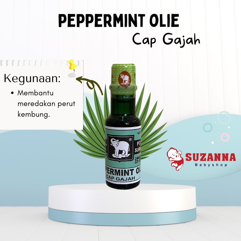 Jual USFI Minyak Peppermint Cap Gajah Botol Kaca 10ml | Shopee Indonesia