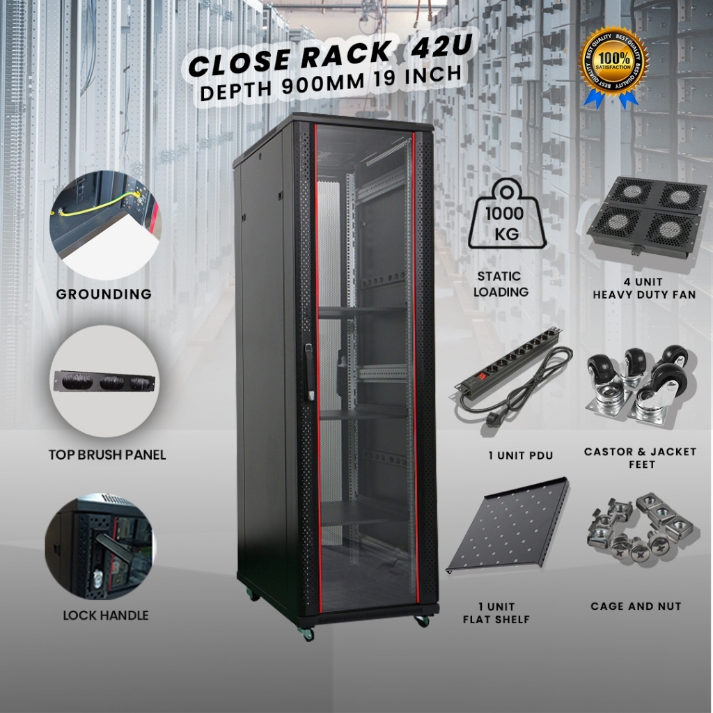 Jual Rack server 42U depth 900mm/ Standing rack 42U/ Close rack 42U ...