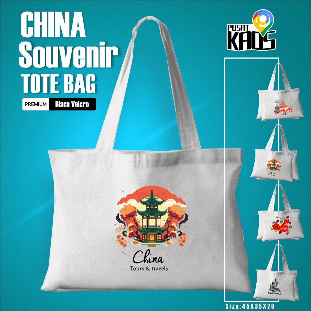 Jual Pusatkaos Totebag bag, tas oleh oleh khas China, Tiongkok Banyak ...