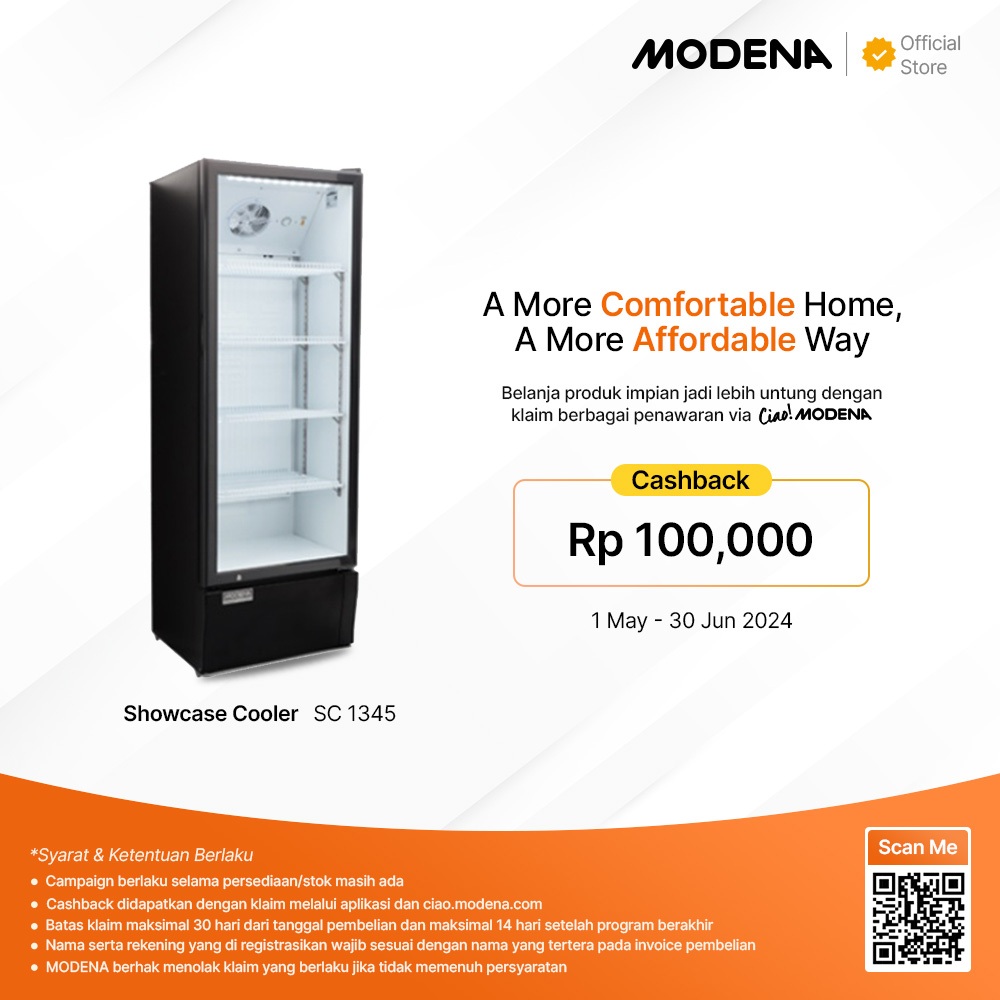 Jual MODENA Showcase Cooler - SC 1345 | Shopee Indonesia