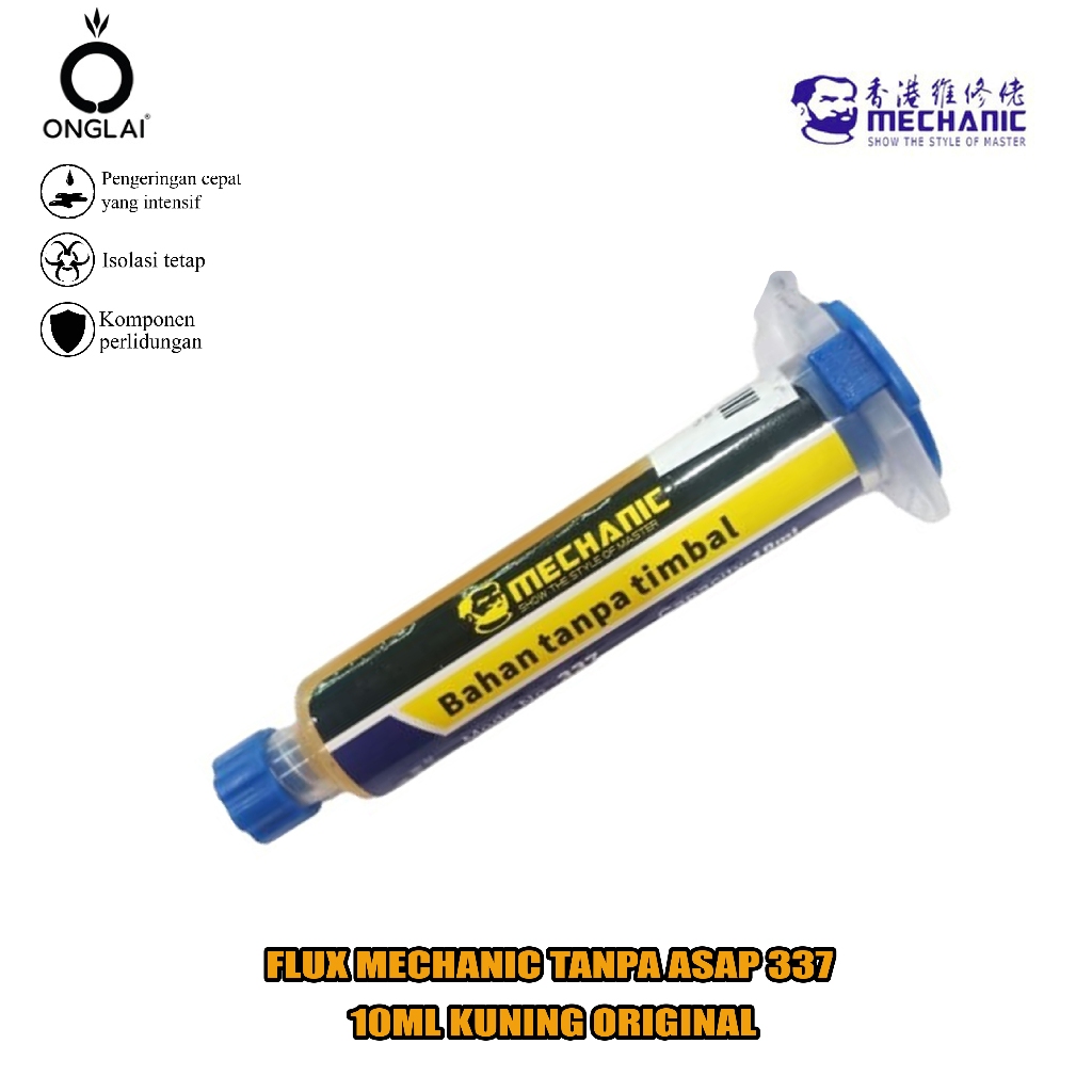 Jual FLUX MECHANIC TANPA ASAP 337 10ML KUNING ORIGINAL | Shopee Indonesia