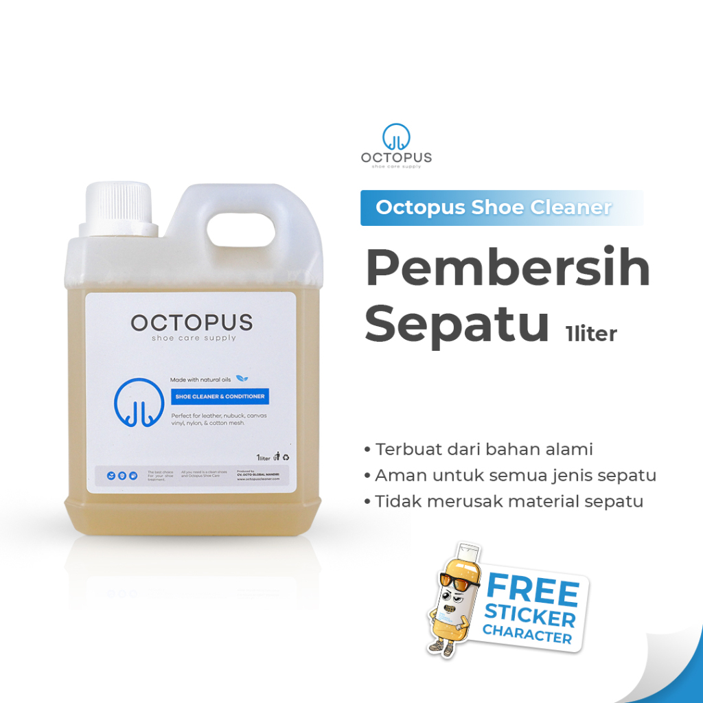 Jual Octopus Shoe Cleaner Cairan Sabun Cuci Pembersih Sepatu putih ...