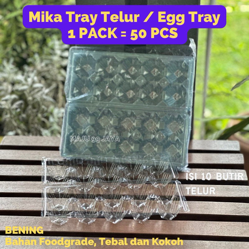 Jual (50 PCS) Mika Telur / Tray Telur / Egg Tray isi 10 Butir Tanpa ...