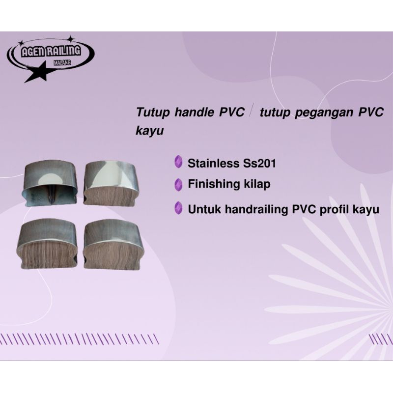 Jual Tutup handle PVC / tutup pegangan PVC kayu tiang railing tangga ...