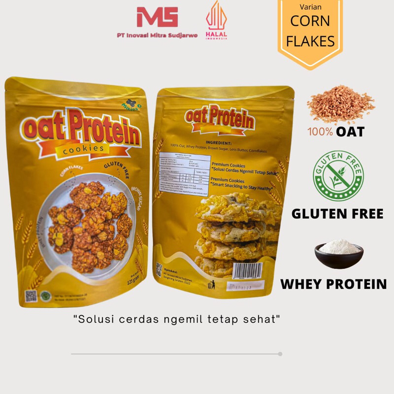 Jual MINIES Q Oat Protein Cookies Corn Flakes Healthy Snack Cemilan ...