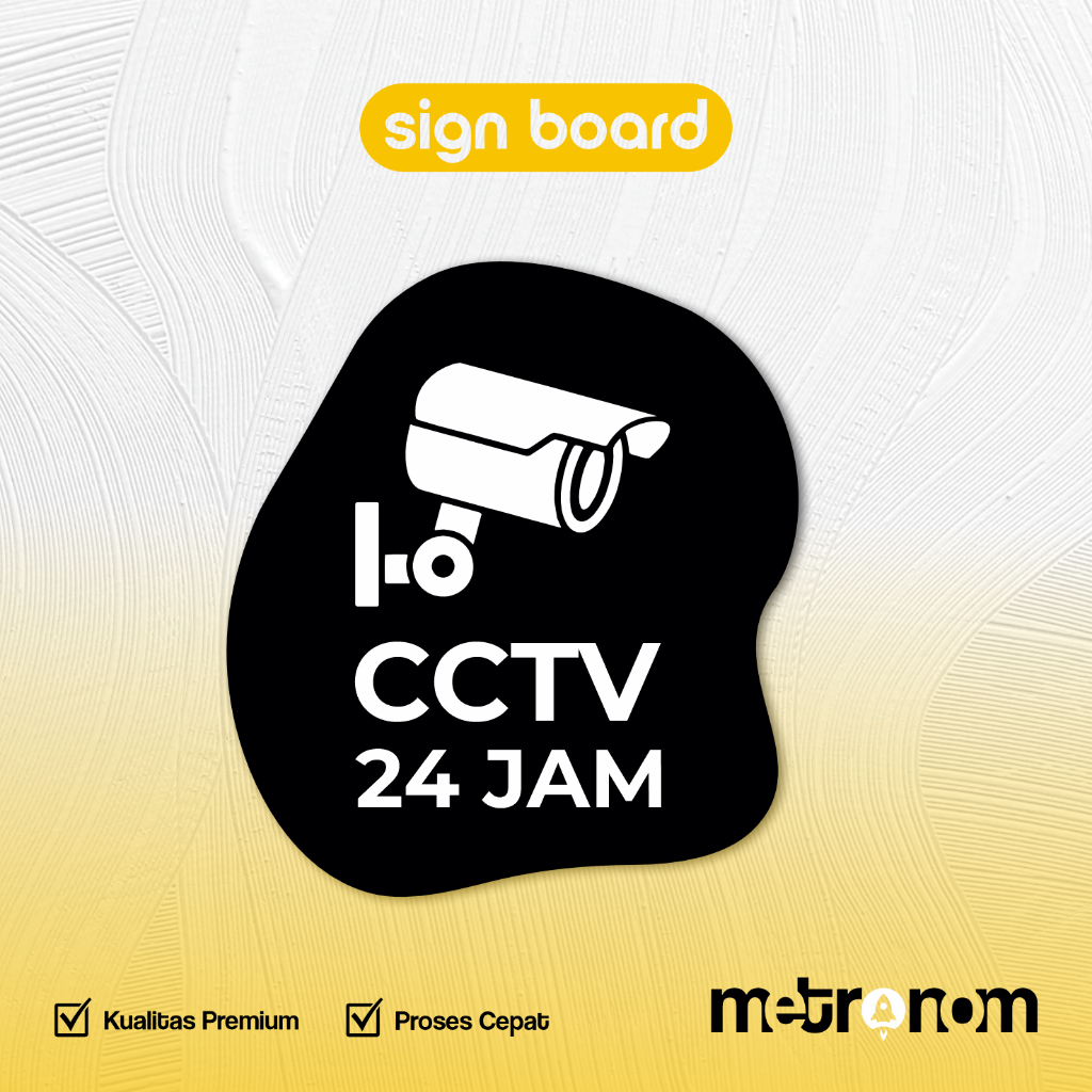 Jual CCTV 24 JAM SIGN BOARD AKRILIK | Shopee Indonesia