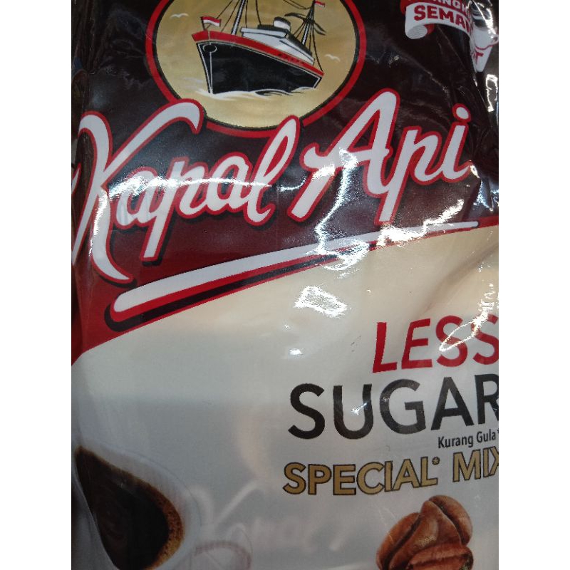Jual kopi kapal api spesial mix less sugar per renceng isi 10 sachet ...