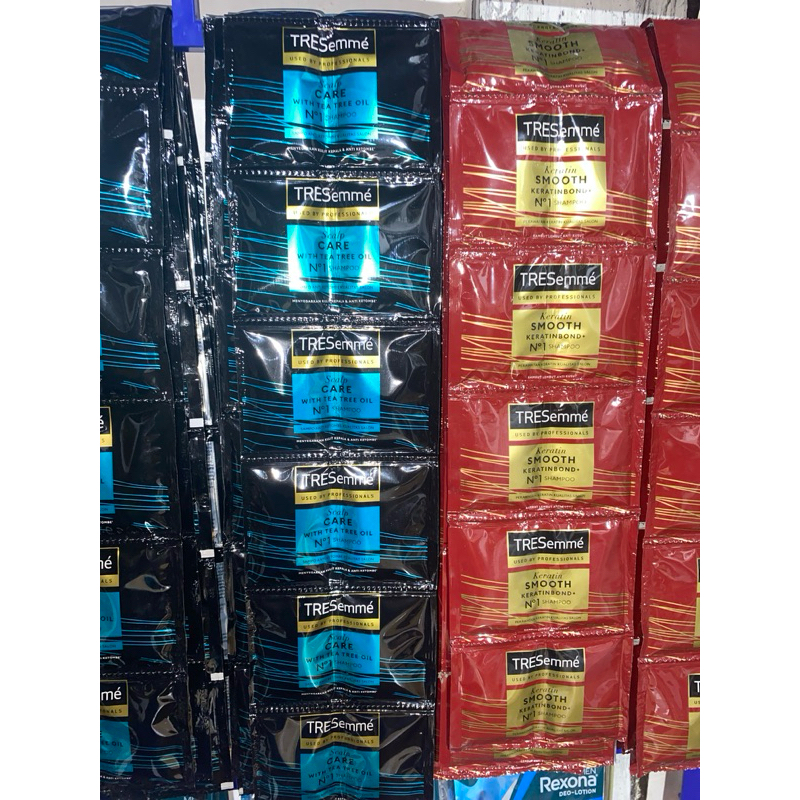Jual Tresemme Sampo sachet 9ml x 12 keratin Smooth | Shopee Indonesia