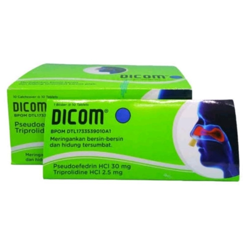 Jual Dicom / 100 tablet -- Obat Batuk Pilek Panas pereda Flu Demam dan ...