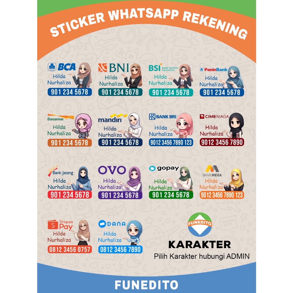 Jual Jasa Desain Sticker Rekening, Sticker E-wallet, Sticker Whatsapp ...