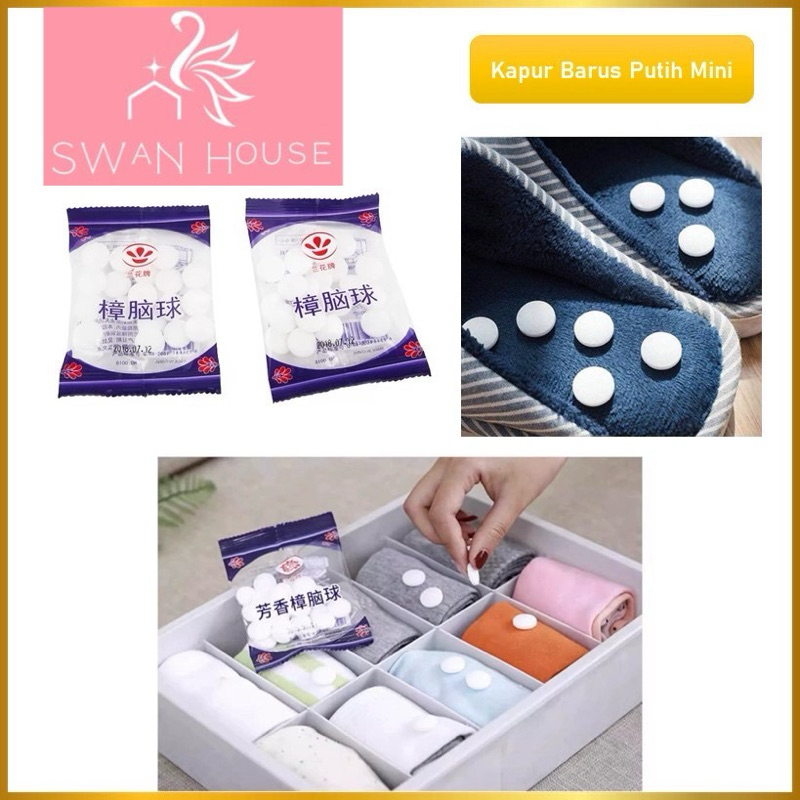 Jual ISI 20 PCS Kapur Barus Putih Mini Pengharum Lemari Kamar Mandi ...