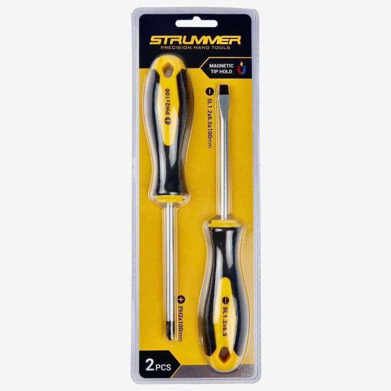 Jual Screwdriver Set Strummer (Phillips Plus & Minus) Magnetic Magnet ...