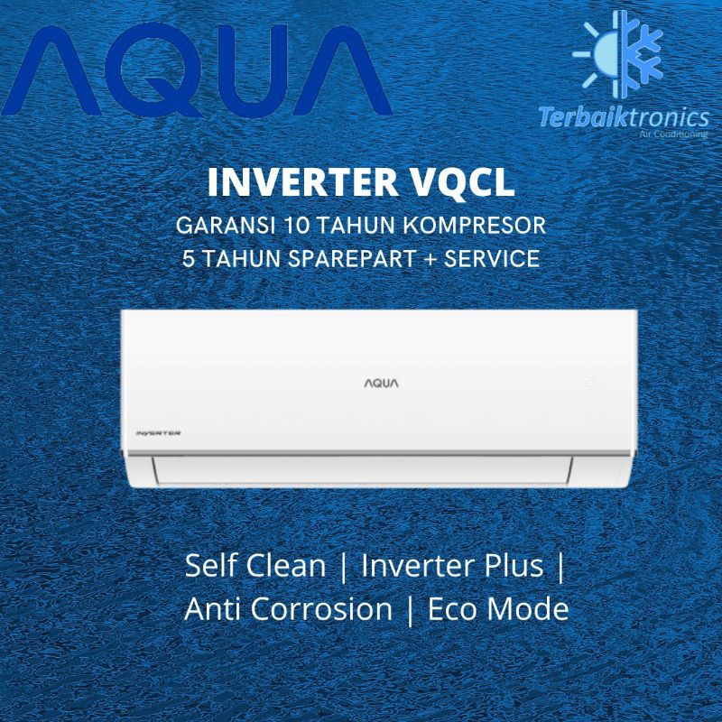 Jual AC Aqua Inverter 1 PK R32 AQAKCR9VQCL / AQA KCR 9VQCL | Shopee ...