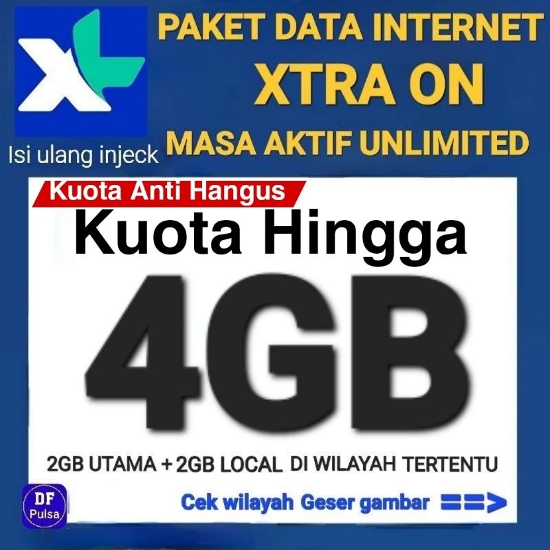 Jual PAKET DATA INTERNET XL XTRA ON 4GB | Shopee Indonesia