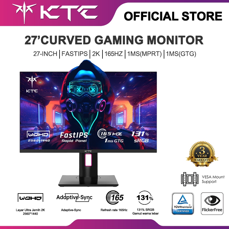 Jual Monitor gaming baru H27T22 KTC 2K refresh tinggi 165HZ 1ms respons ...