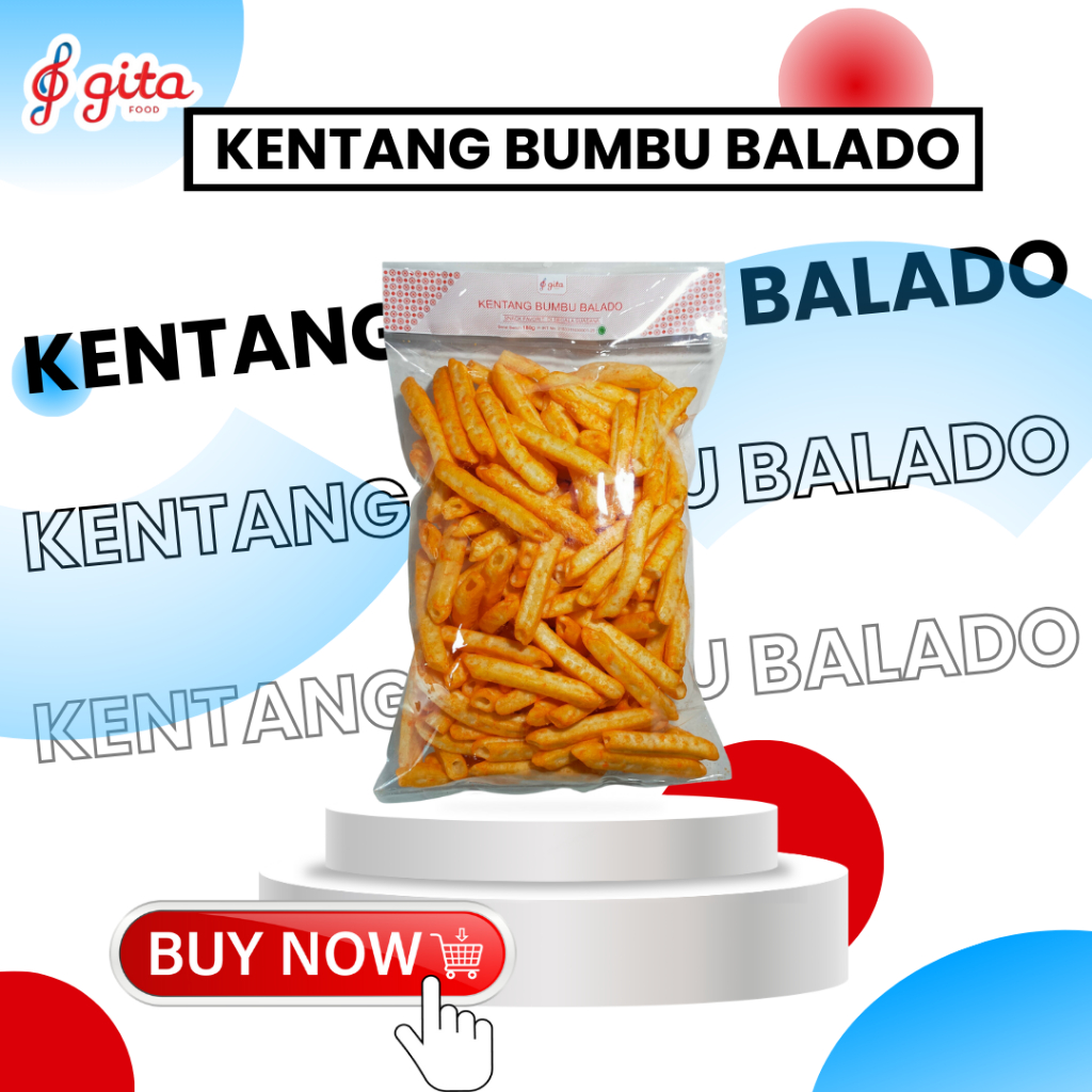 Jual Snack Kentang Bumbu Balado Kemasan [180 g] | Shopee Indonesia