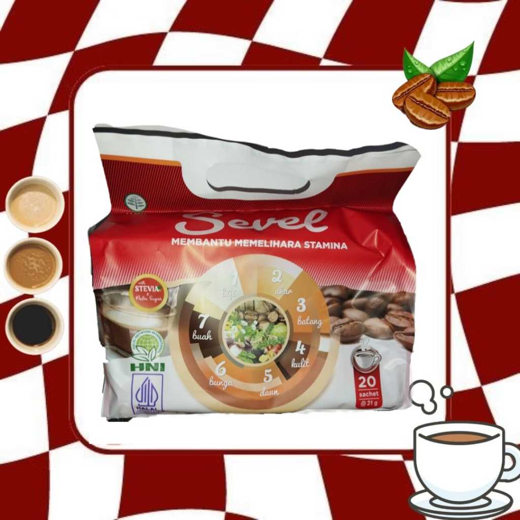 Jual Kopi Sevel HNI 7 Elemen herbal original 100% isi 20sachet | Shopee ...