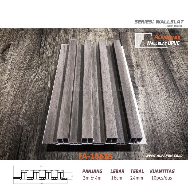 Jual UPVC Wall Panel Dinding Motif 3D Abu-Abu Tua 16635 | Shopee Indonesia