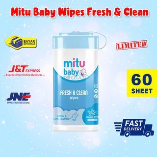 Jual Mitu Baby Tissue Blue Botol 60 Sheet | Shopee Indonesia