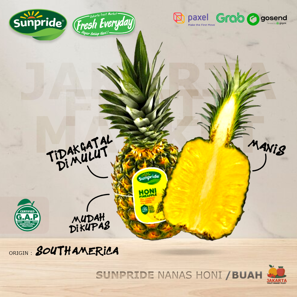 Jual SUNPRIDE NANAS HONI | sweet pineapple crown buah segar | Shopee ...