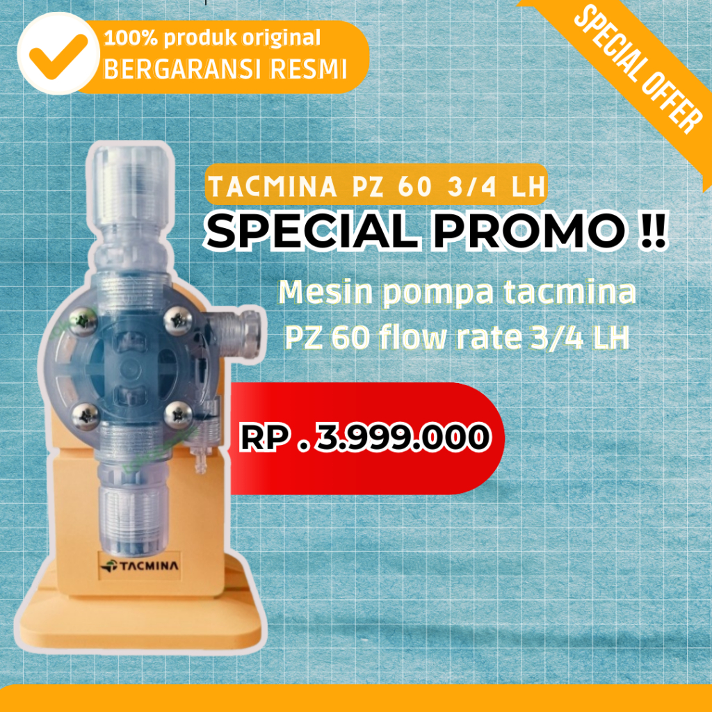Jual Pompa Chemical Tacmina PZ-60 VTCF Selenoid Metering Dosing Pump | Shopee Indonesia