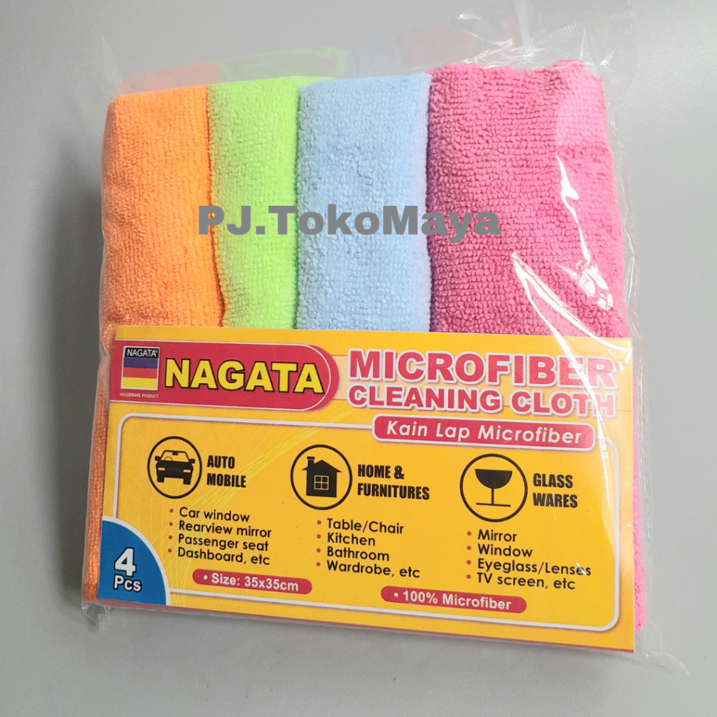 Jual 4pcs Nagata Kain Lap Serbaguna Microfiber / Microfiber Cleaning Cloth Nagata/ Kain Lap ...