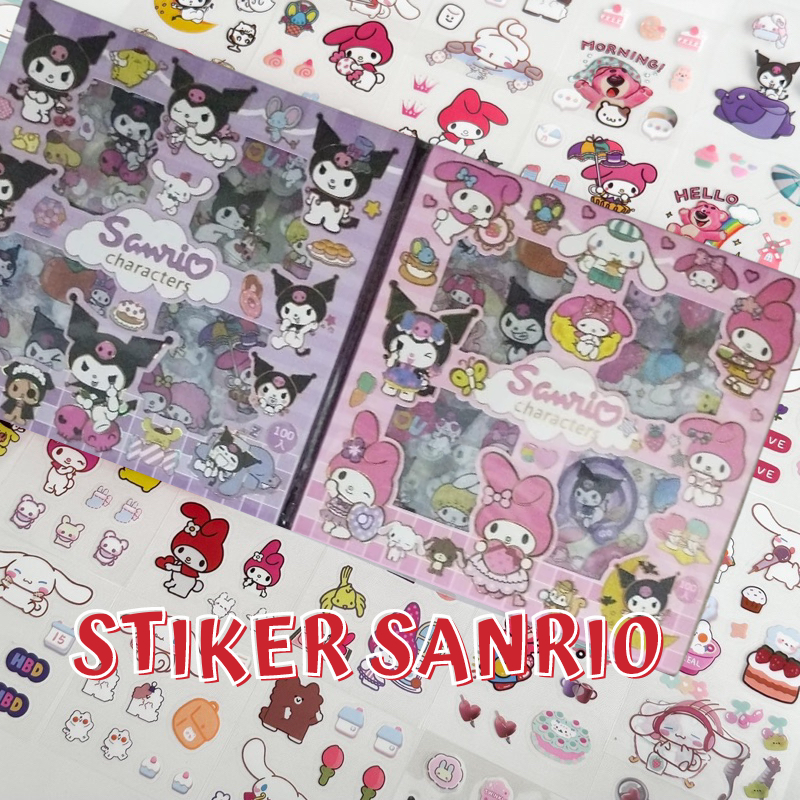 Jual GJ Stiker 200 Lembar Dekorasi Karakter Anime Anak SANRIO LOTSO ...