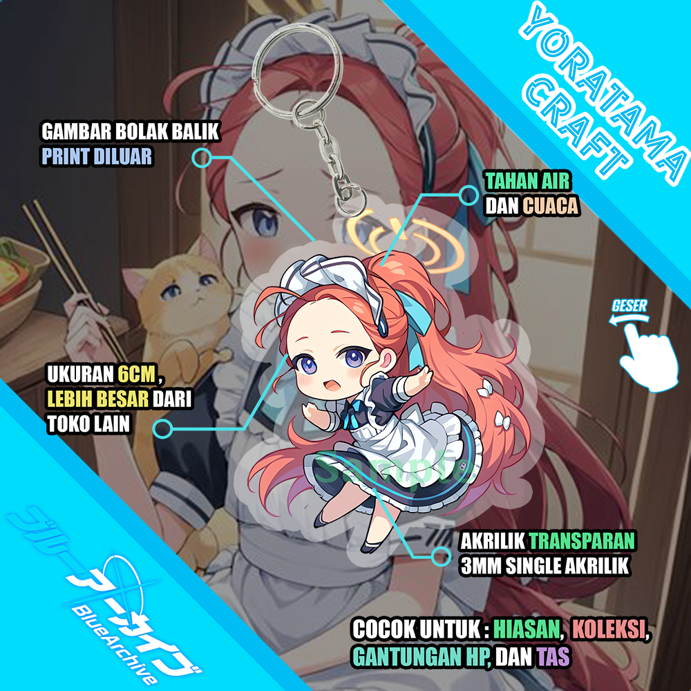 Jual Gantungan Kunci Blue Archive, Keychain Anime Lucu Murah | Shopee ...