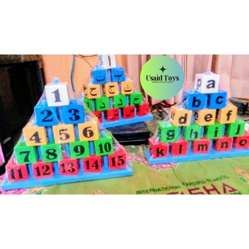 Jual Mainan Edukasi Menara Angka/Huruf/Hijaiyah | Shopee Indonesia