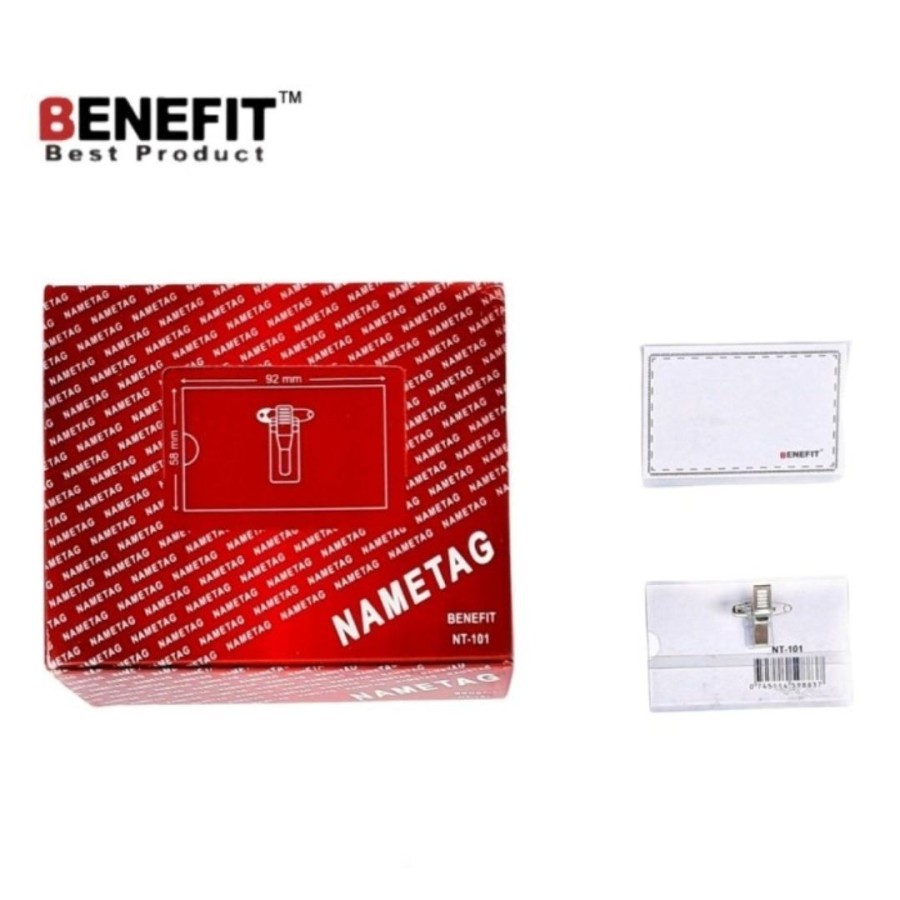 Jual Nametag Merk Benefit 1 BOX Isi 50pcs Ukuran 9.2cm x 5.8cm ID Card ...