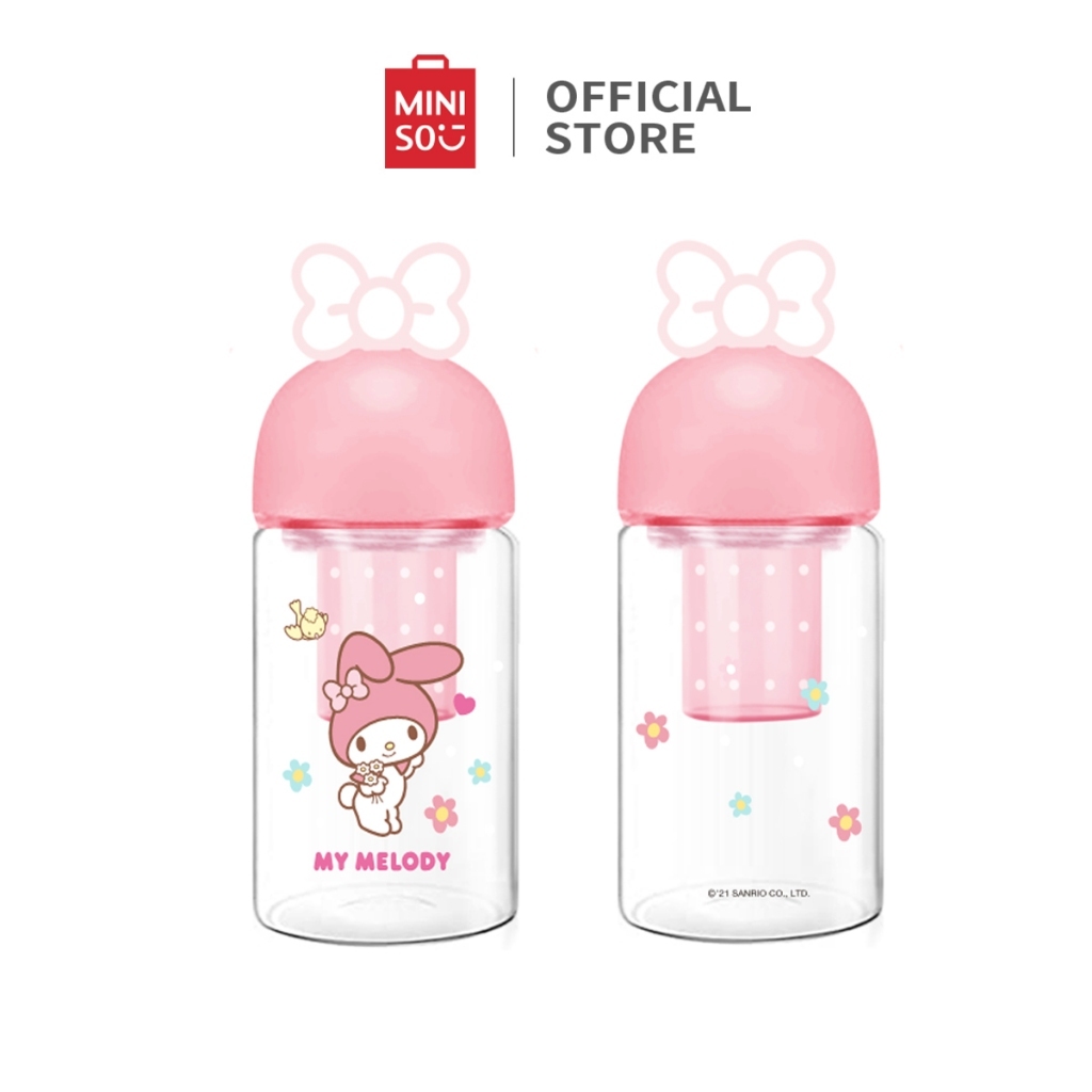 Jual Miniso X Sanrio Tumbler Glass With Tea Separator 330Ml Pompompurin ...