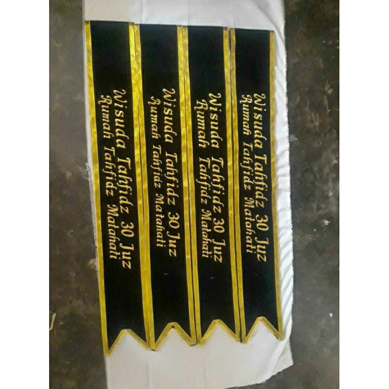 Jual (1hari jadi) selempang selendang wisuda, tahfidz ,ulang tahun ...