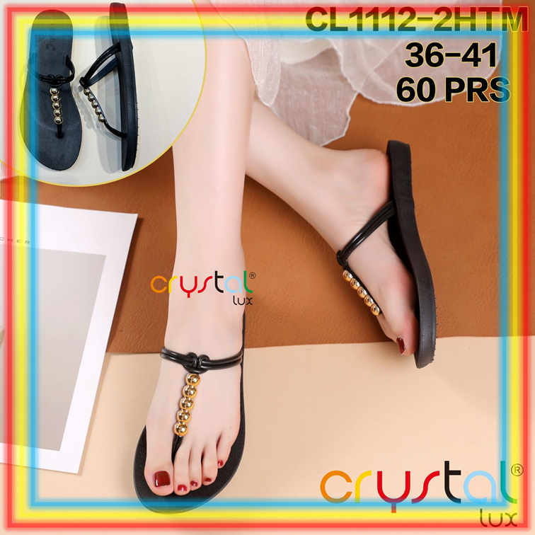 Jual CL1112-2 Sandal Jepit Karet Wanita Crystal Lux Sendal Japit Cewek ...