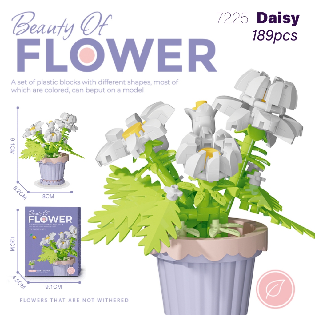 Jual BLOCK CITY - CLC Flower Pot puzzle block brick balok susun bunga ...