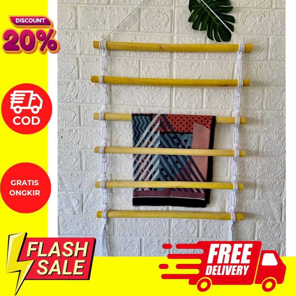 Jual Ladder Hanger 8 Susun 6 Susun 4 Susun 2 Susun Anyaman Tali Macrame ...
