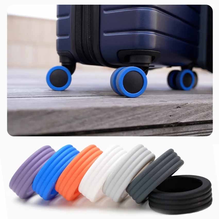 Jual WJ1558 (8Pcs) Silikon Pelindung Roda Koper / Luggage Trolley Wheel ...