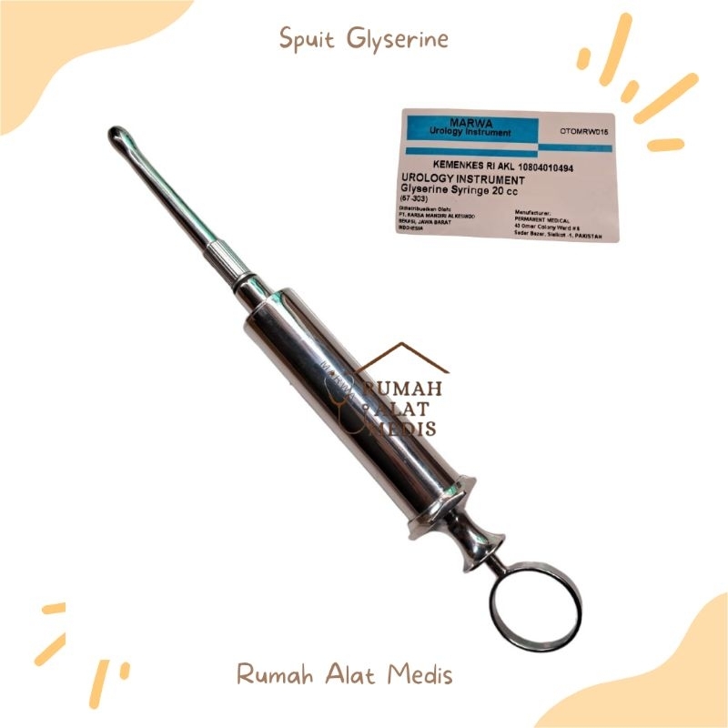 Jual Marwa Spuit Gliserin / Glycerine Syringe Stainless Steel / Semprit ...