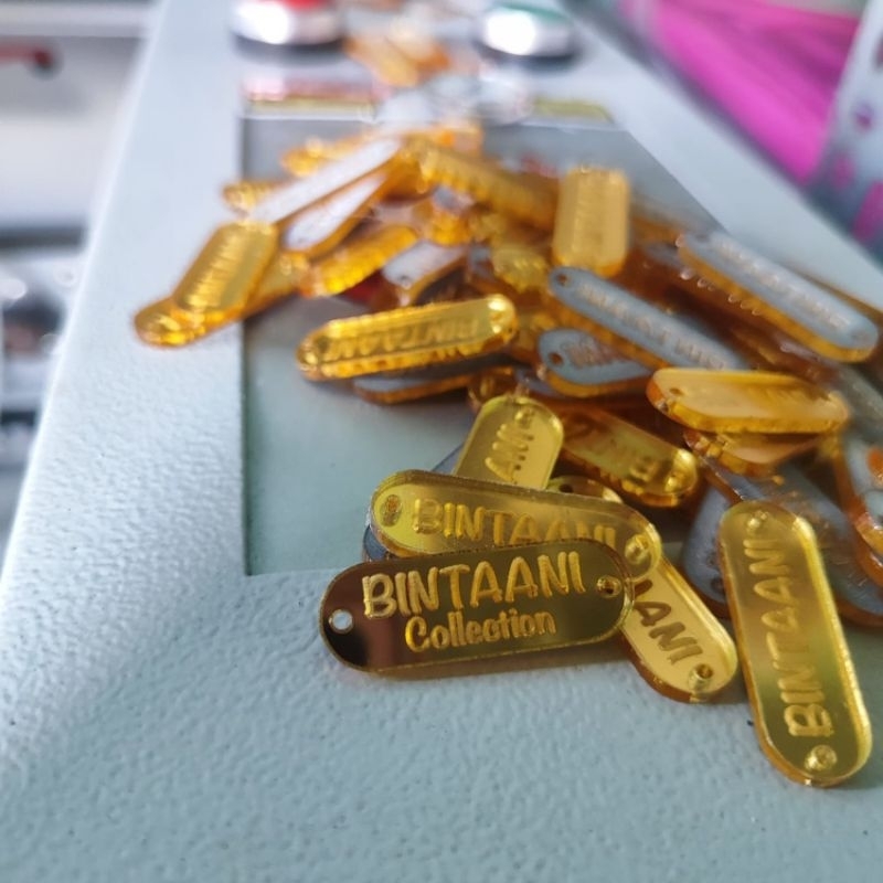 Jual Label Hijab Acrylic / Label Akrilik / Label baju/ Label Brand ...