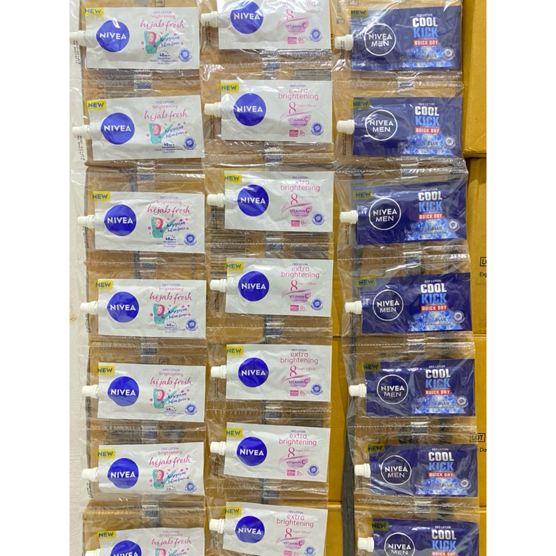 Jual Nivea deodorant sachet isi 12 renceng (9ml) free pouch setiap ...