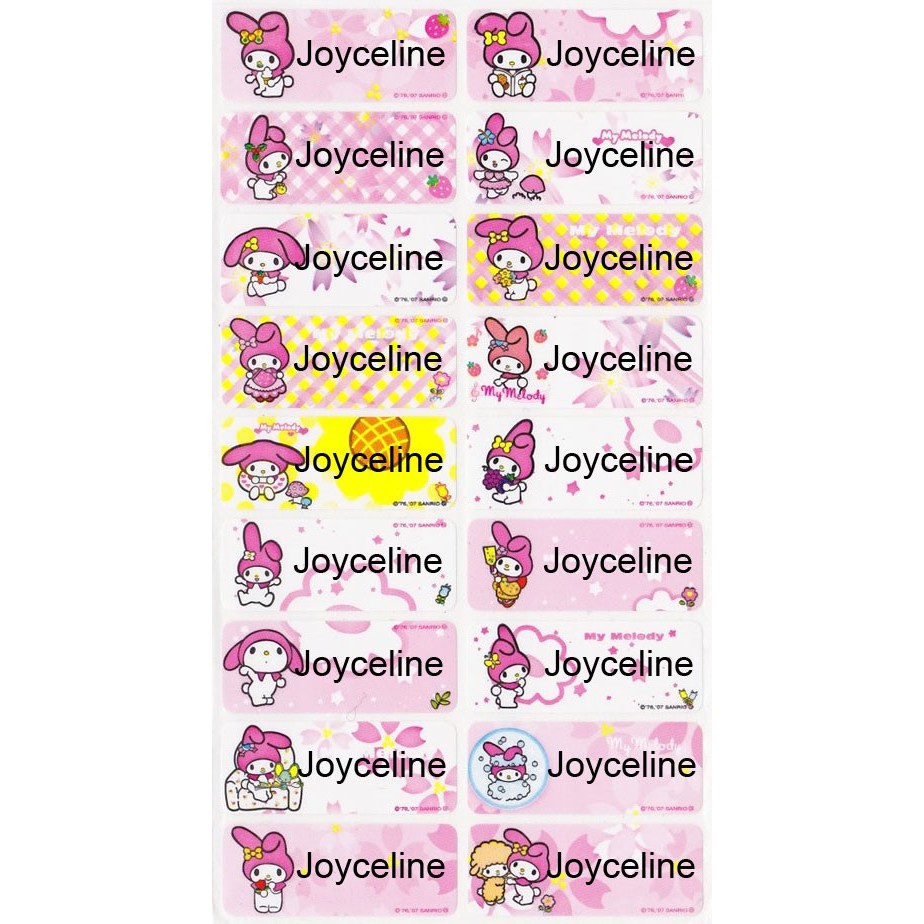 Jual Sticker / Label Nama Waterproof - Melody | Shopee Indonesia