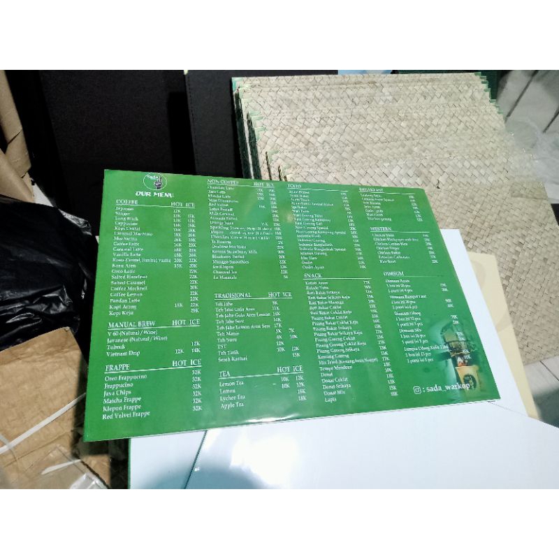 Jual BUKU MENU RESTORAN HOTEL KEDAI CAFE UKURAN A3 | Shopee Indonesia