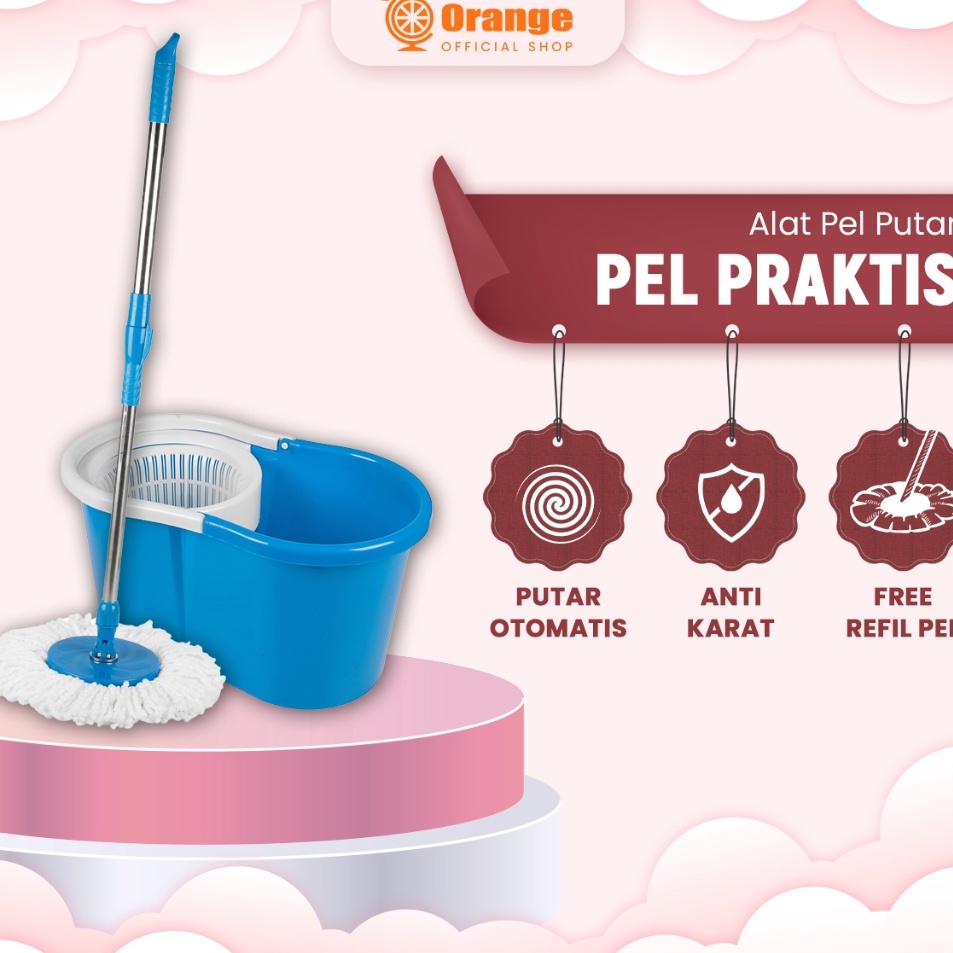 Jual Murah Khusus Orange Official Shop Super Mop Alat Pel Lantai Putar ...