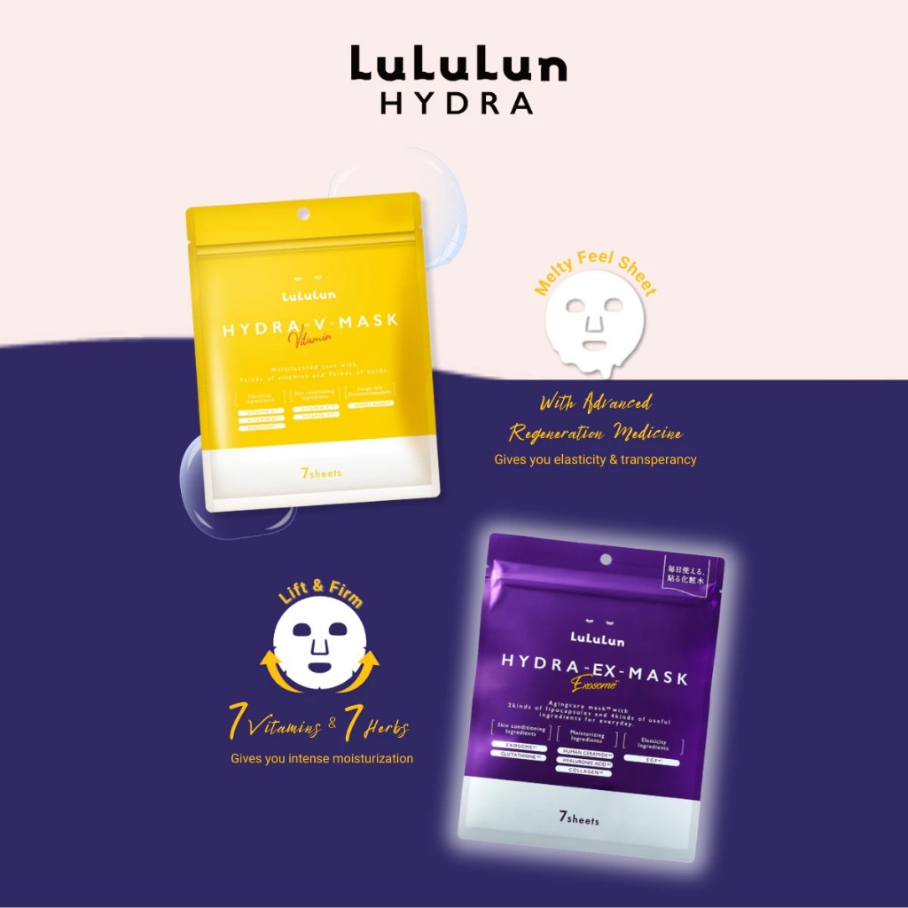 Jual [ PO Japan November 2024 ] Lululun Hydra EX Mask Exosome | LuLuLun Hydra V Mask Face Mask ...