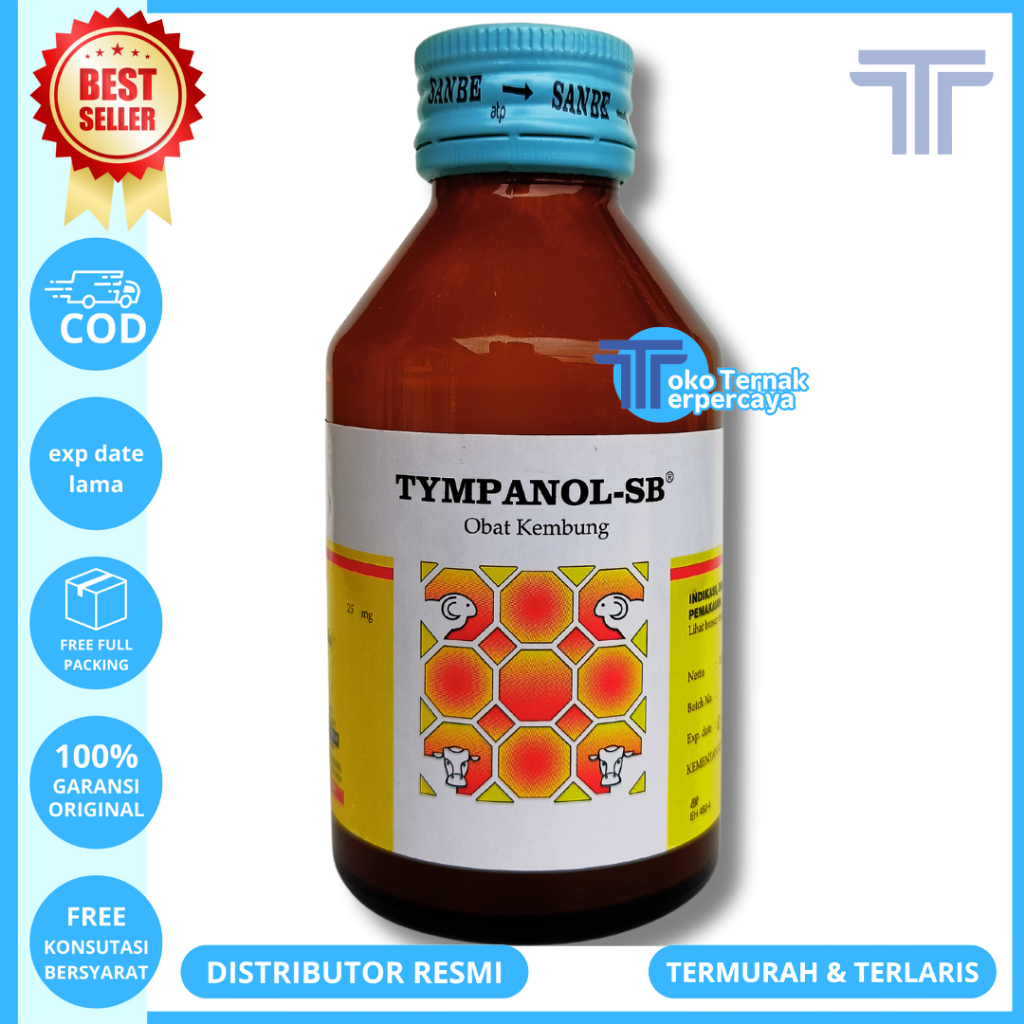 Jual TYMPANOL SB 100 ml - Obat kembung Bloat sapi kuda kerbau kambing ...
