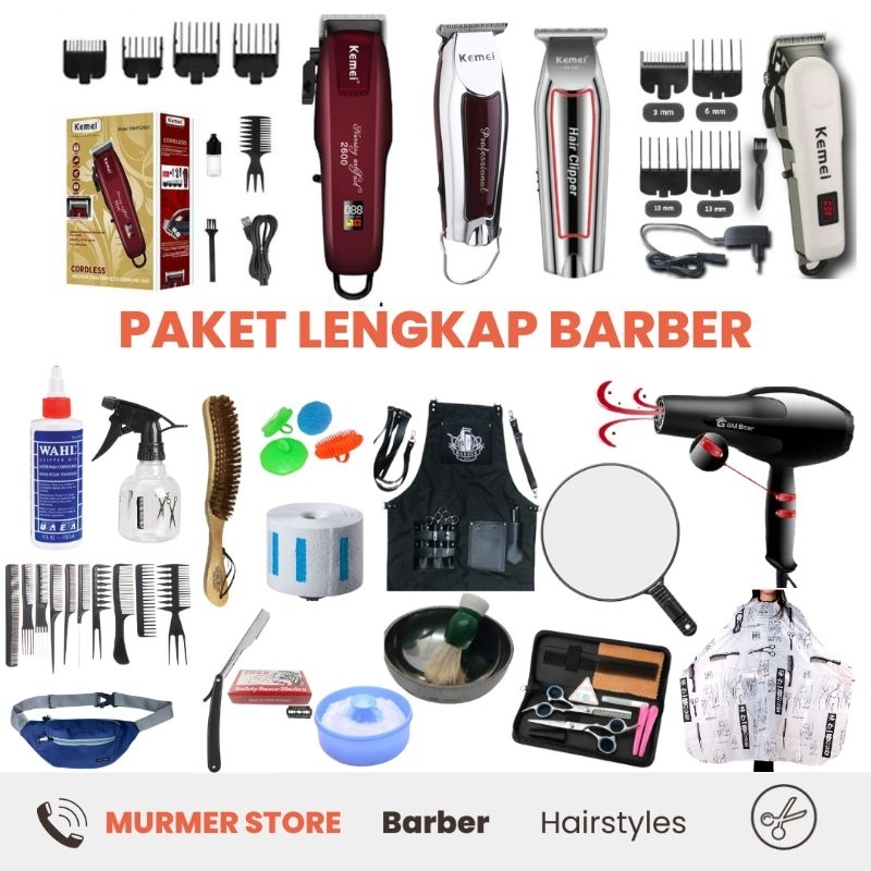Jual cod Paket Barbershop Lengkap Original Alat Cukur Rambut Paket ...