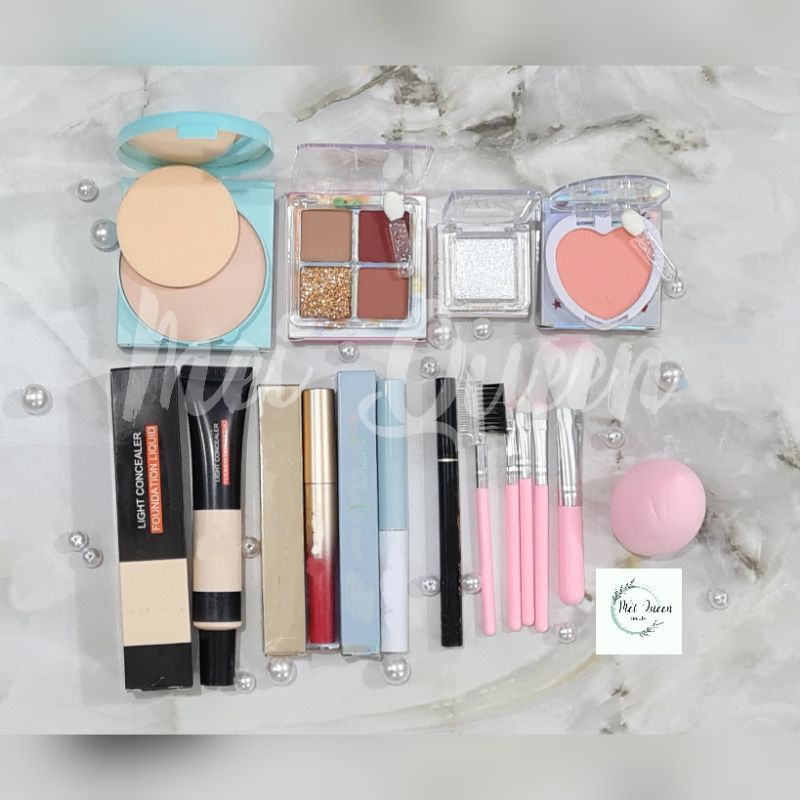 Jual Paket AMANAH - Paket Make Up Set Mini ( 10 in 1 ) / Paket Kosmetik ...