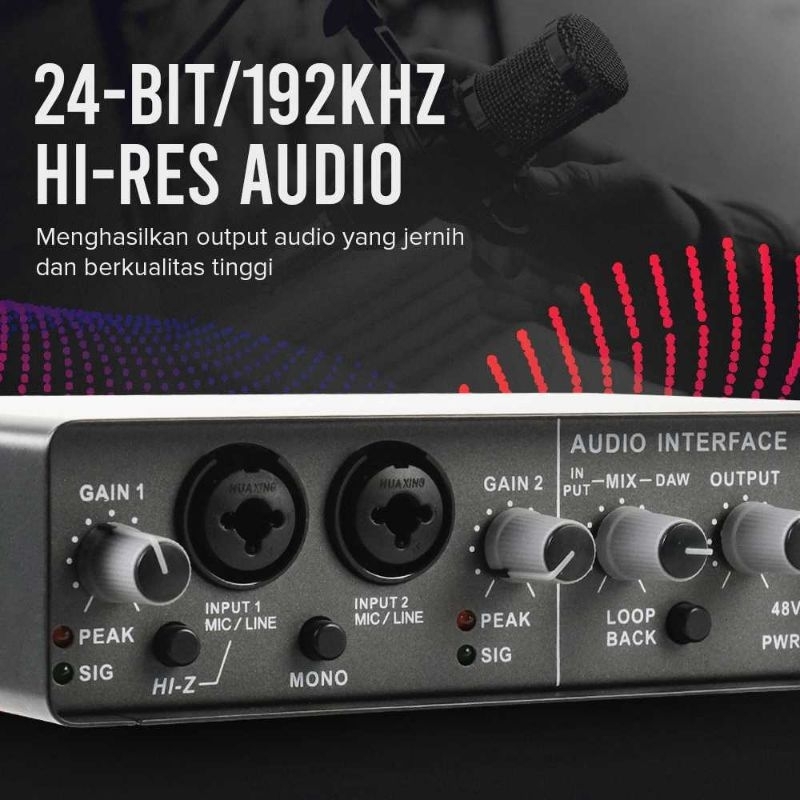 Jual External Sound Card Audio Interface Preamp High Speed USB 2.0 - Q ...