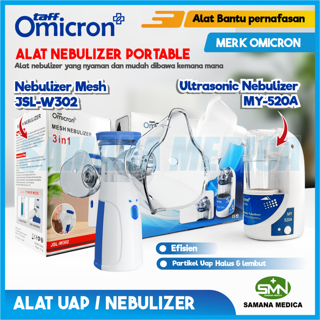 Jual Alat Nebulizer Ultrasonic Taff Omicron MY-520A / JSL-W302 Mesh ...