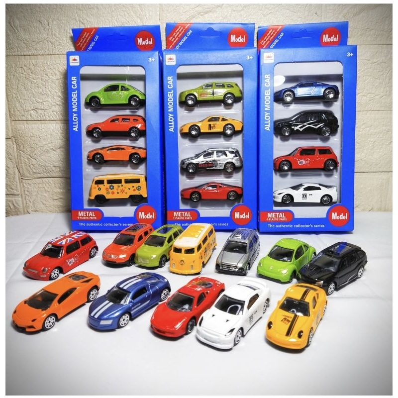 Jual MAINAN ANAK MOBIL DIECAST ISI 4/MODEL LAMBO MMOBIL BALAP | Shopee ...