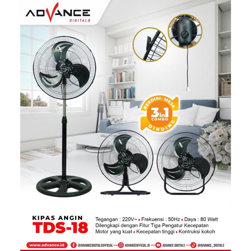 Jual KIPAS TORNADO FAN 18 INCH 3 IN 1 ADVANCE TDS 18 // KIPAS BERDIRI ...